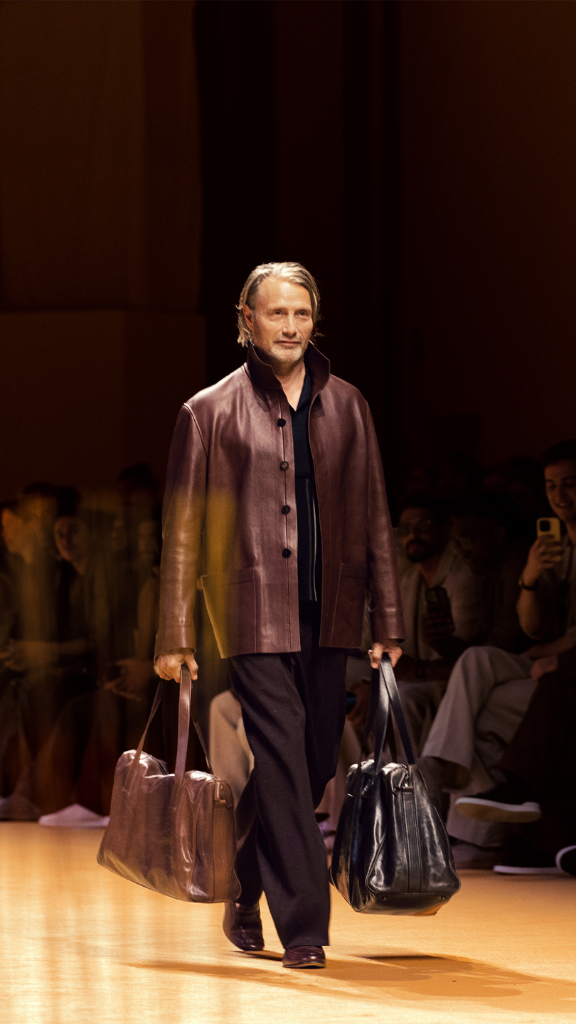 Mads Mikkelsen Closes ZEGNA Summer 2025 Fashion Show