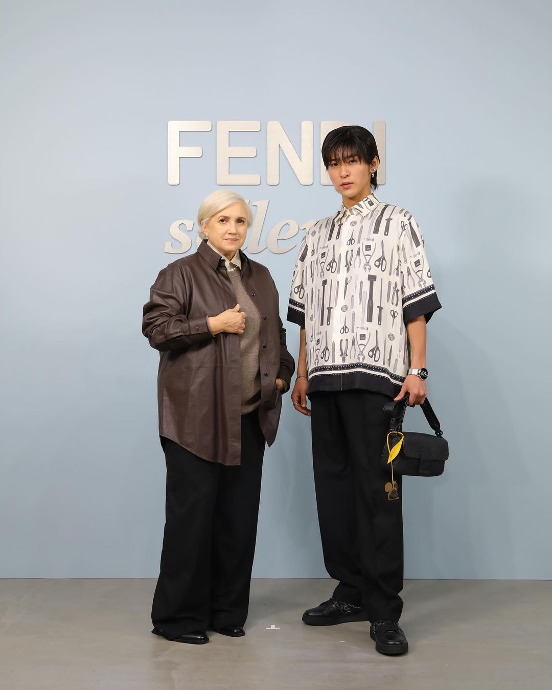 Ren Meguro and Others at the Opening of the FENDI Selleria Pop-Up Store in Shibuya